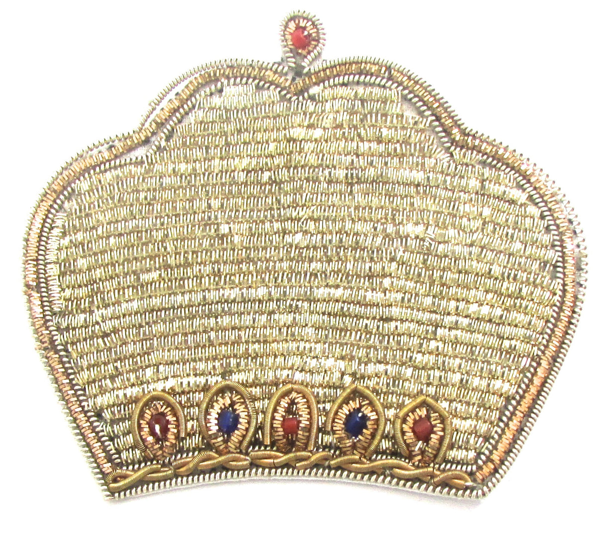 12 Pack Bullion Thread Crown with Blue and Red Beads 3" x 2.5" | Only ...