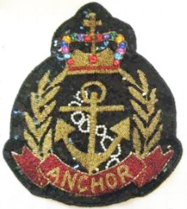 Anchor with Crown Large Patch, 2 variants, 11" x 9", 6.5" x 5.25 ...